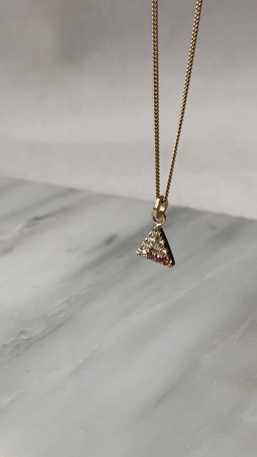 Diamond Triangle Gold Pendant – Vicky Davies Jewels
