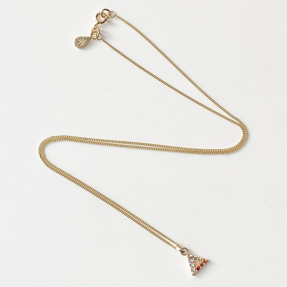 Diamond Triangle Gold Pendant – Vicky Davies Jewels